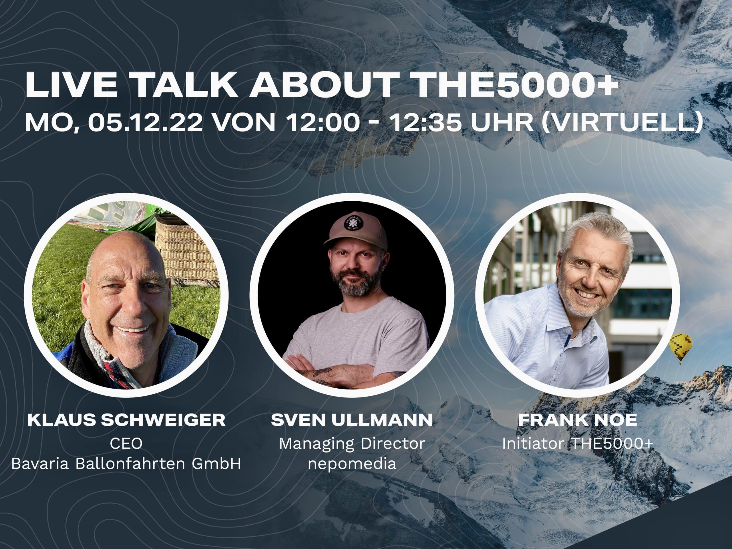 5. LIVETALK ABOUT THE5000+ MIT KLAUS SCHWEIGER UND SVEN ULLMANN ...